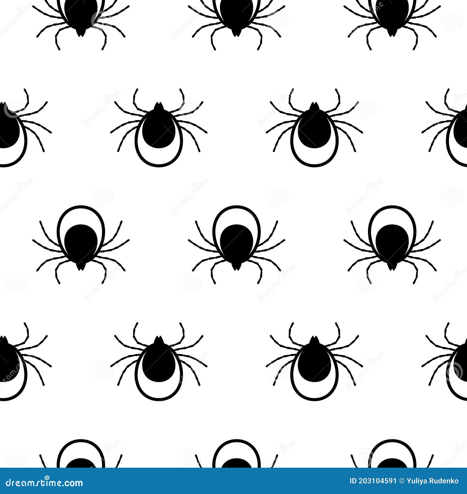 Tick Mite Set Icon White Color Vector Illustration Image Solid Fill ...