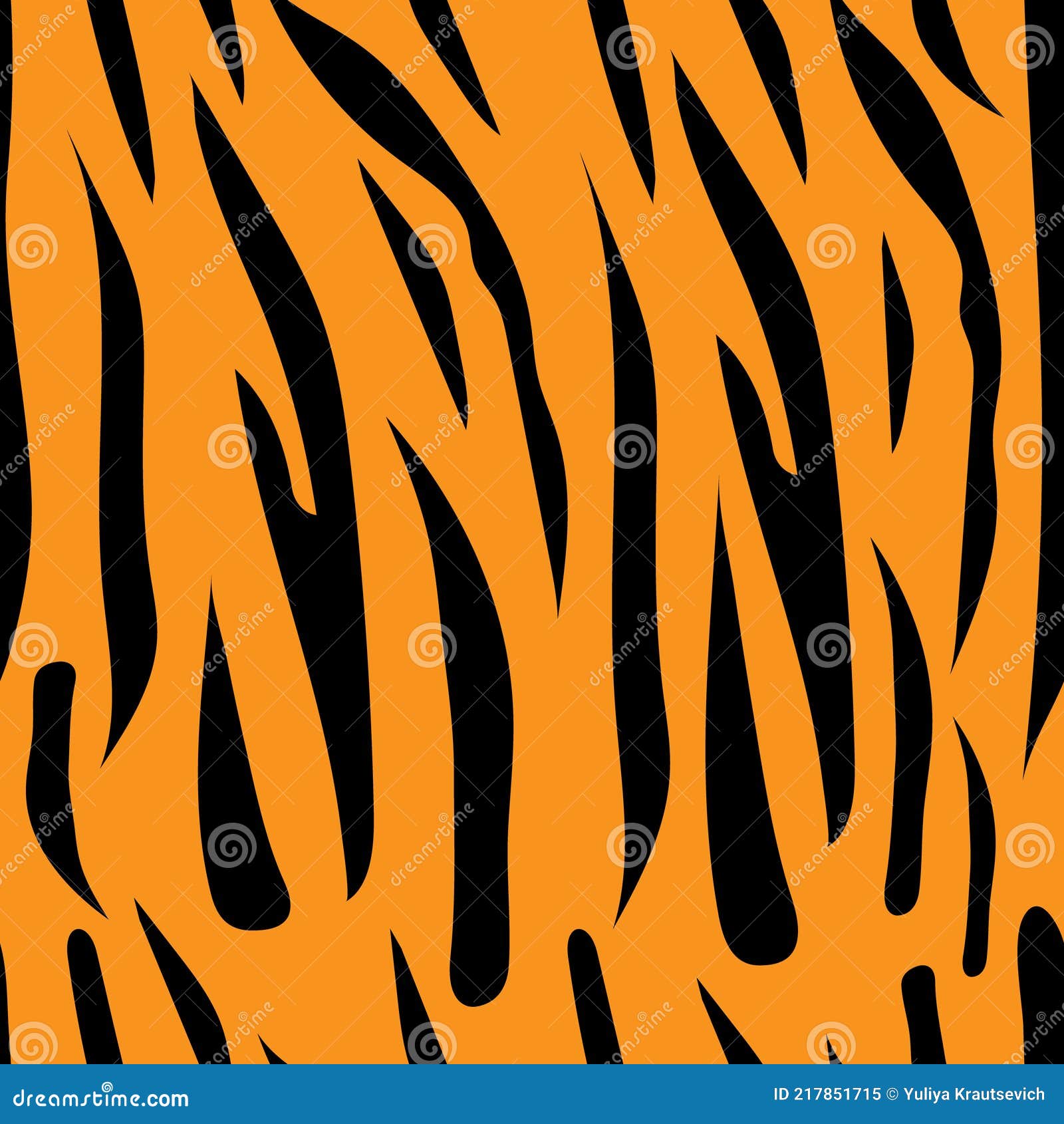 Seamless Pattern with Tiger Print. Vector Stock Vector - Illustration ...