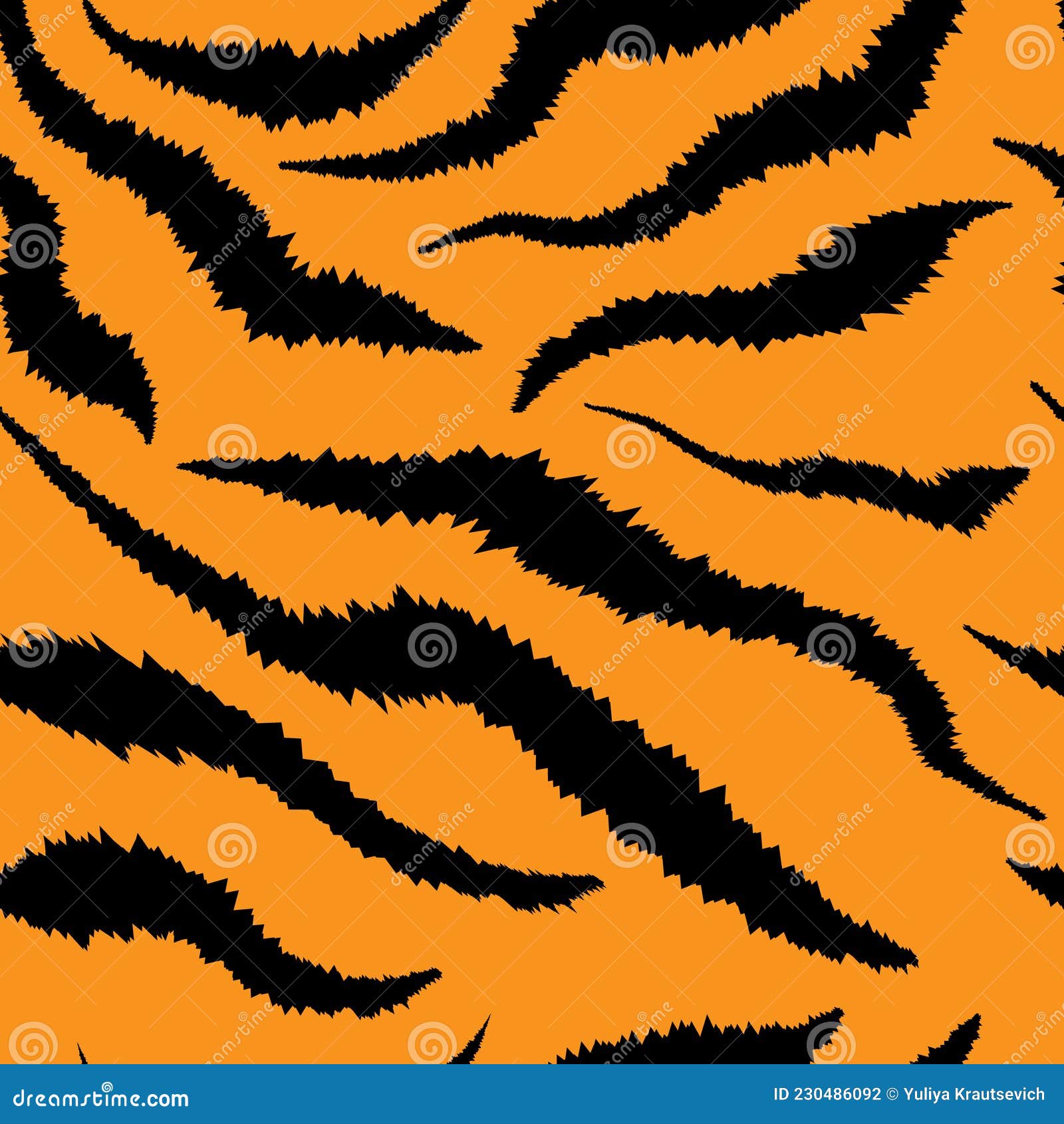 Seamless Pattern with Tiger Print. Vector Illustration Stock Vector ...