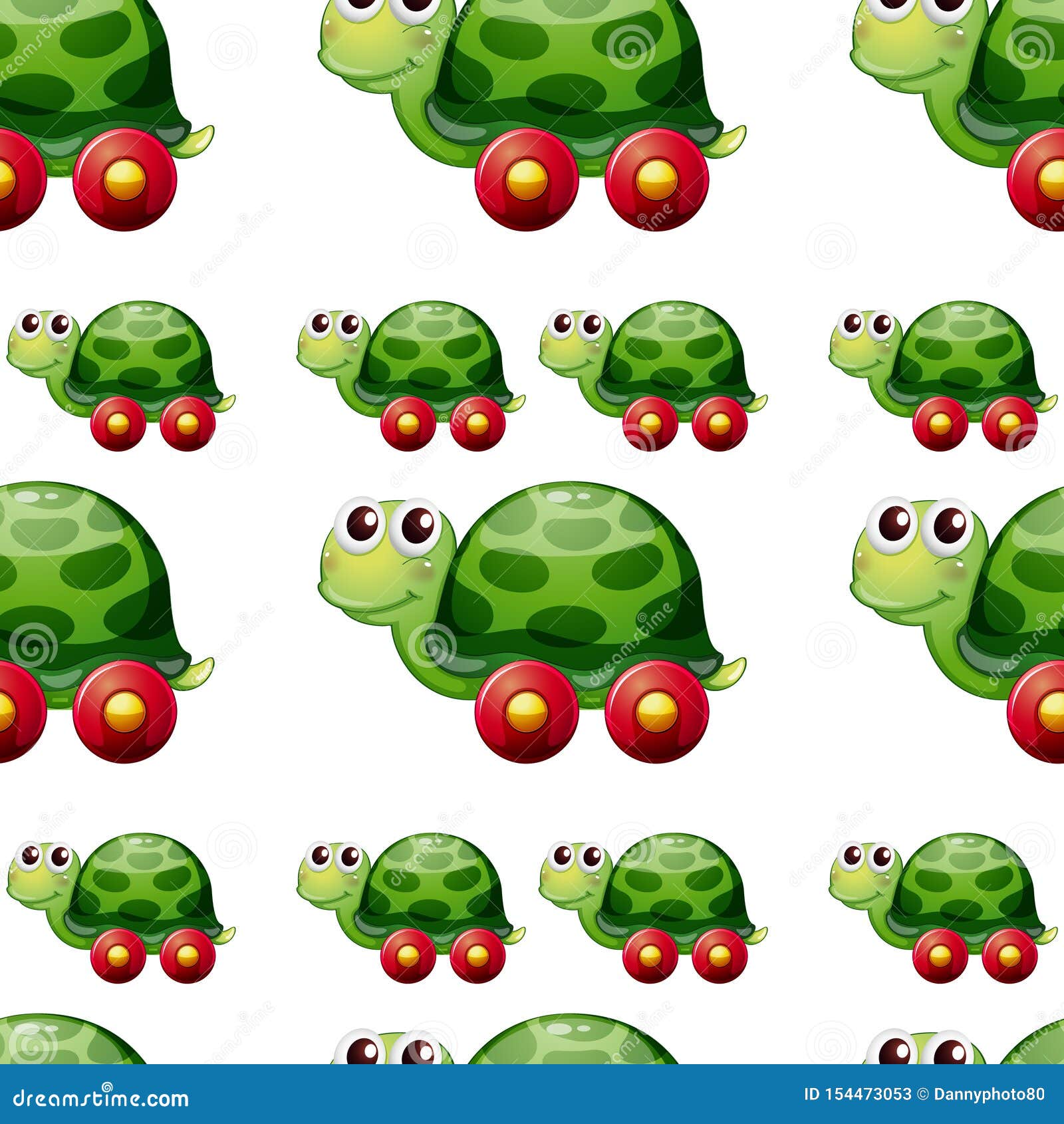 Seamless Pattern Tile Cartoon with , Toy Turtle Stock Vector ...