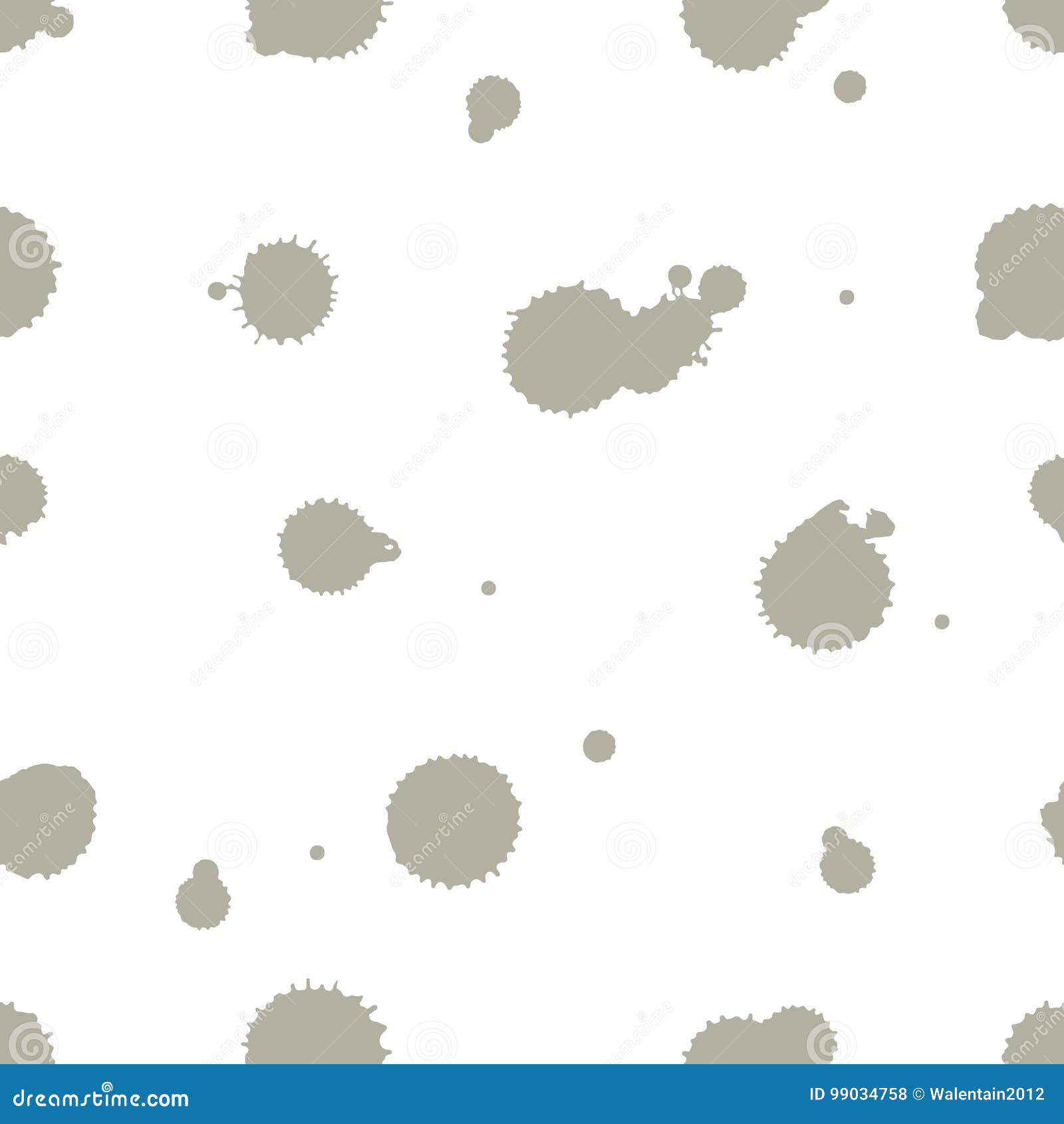 Seamless Pattern, Tile with Inc Splash, Blots, Smudge and Brush Strokes ...