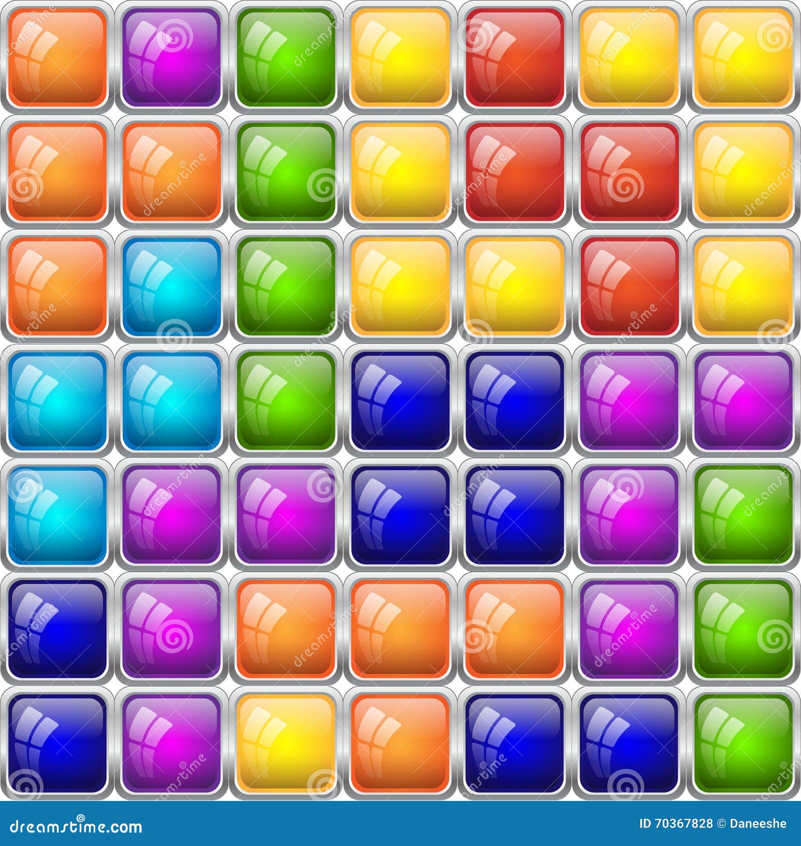 Seamless Pattern with Tile Mosaic Blocks Stock Vector - Illustration of ...