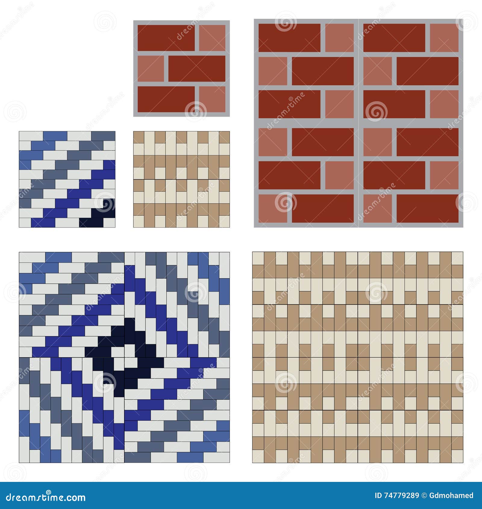 Seamless Pattern Tiles Brick Wall Stock Vector - Illustration of forms ...