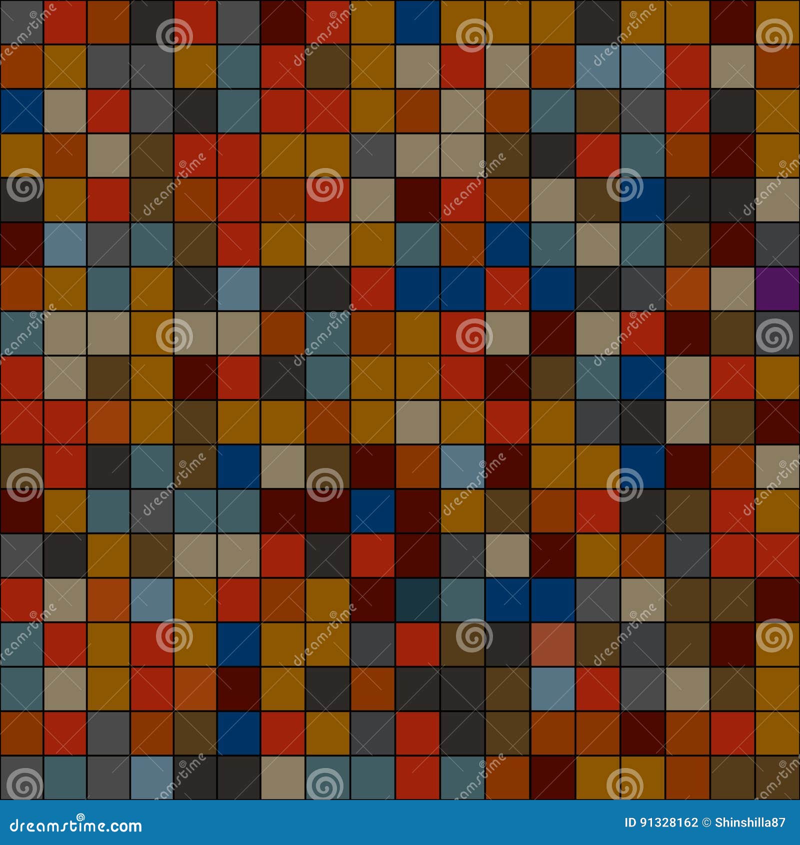 Seamless Pattern Tiles in Brown and Burgundy Tones Stock Illustration ...