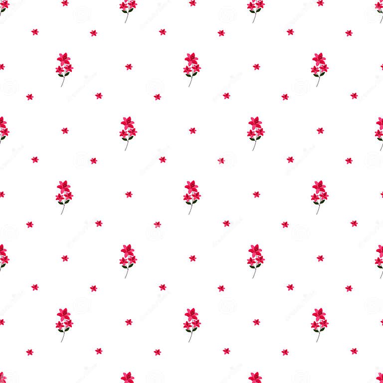 Tiny Spring Feelings Seamless Vector Pattern Design Stock Illustration - Illustration of simple ...