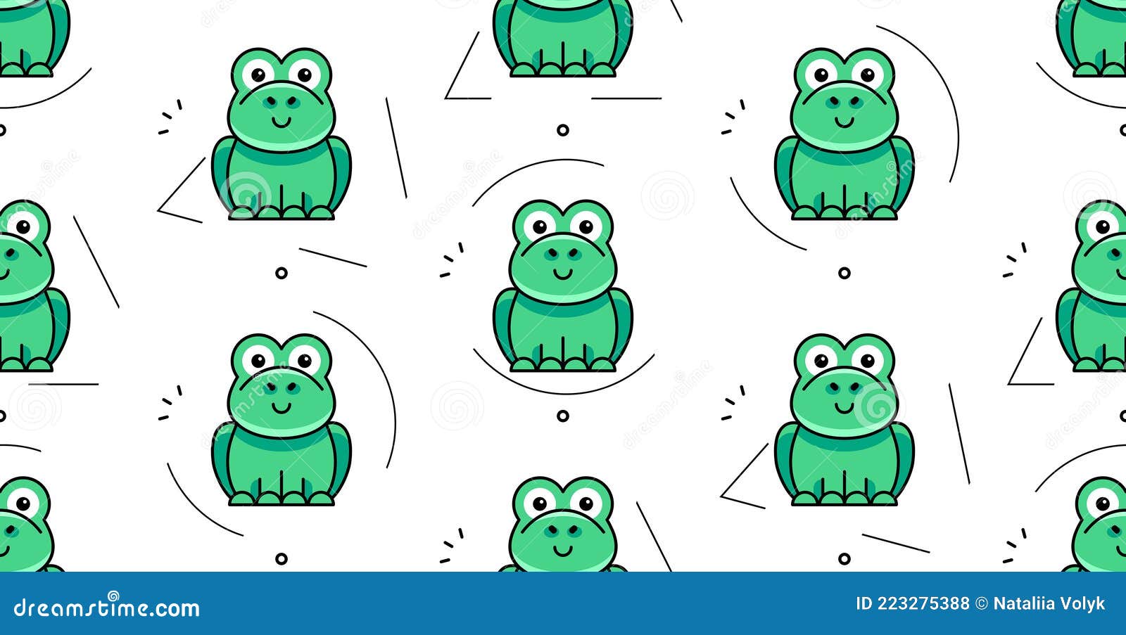 Seamless Pattern with Toads Stock Vector - Illustration of animal ...
