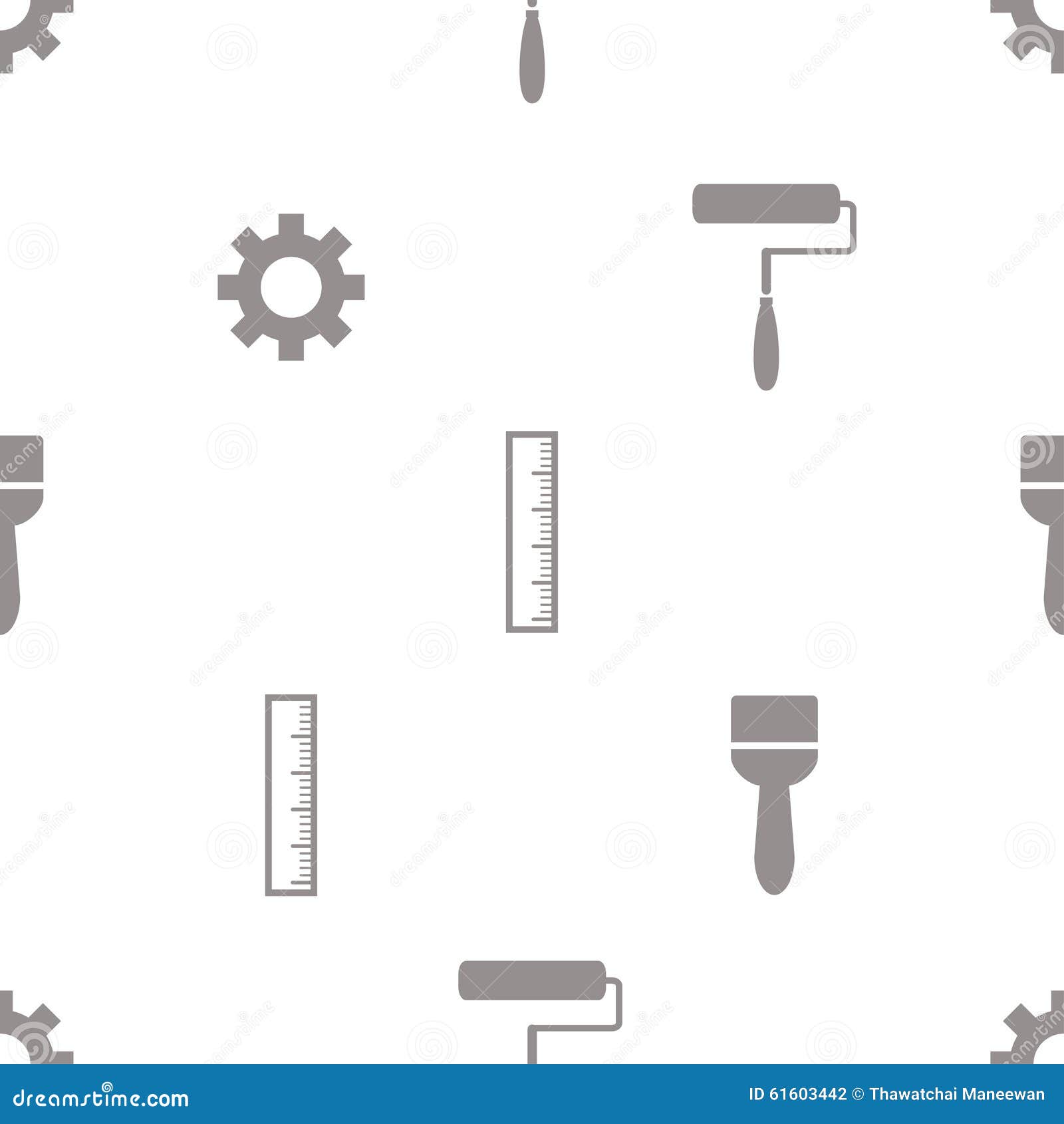 Seamless Pattern with Tools Icon Stock Vector - Illustration of wrench ...