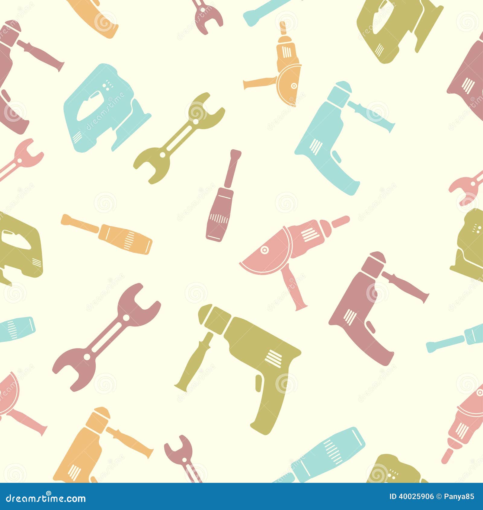 Seamless pattern of Tools stock vector. Illustration of symbol - 40025906