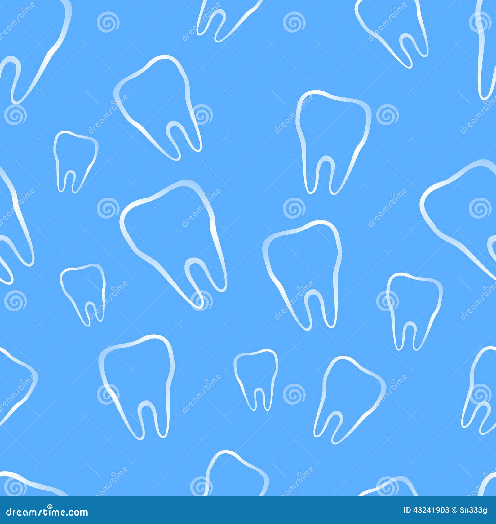 Seamless Pattern with Tooth Stock Vector - Illustration of texture ...