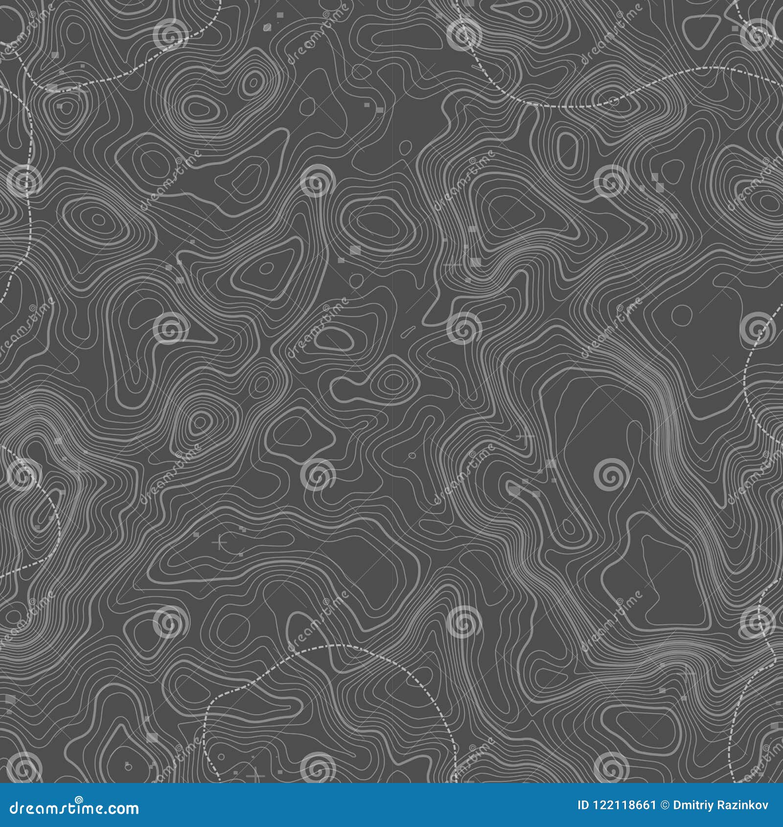 Seamless Pattern. Topographic Map Background with Space for Copy ...