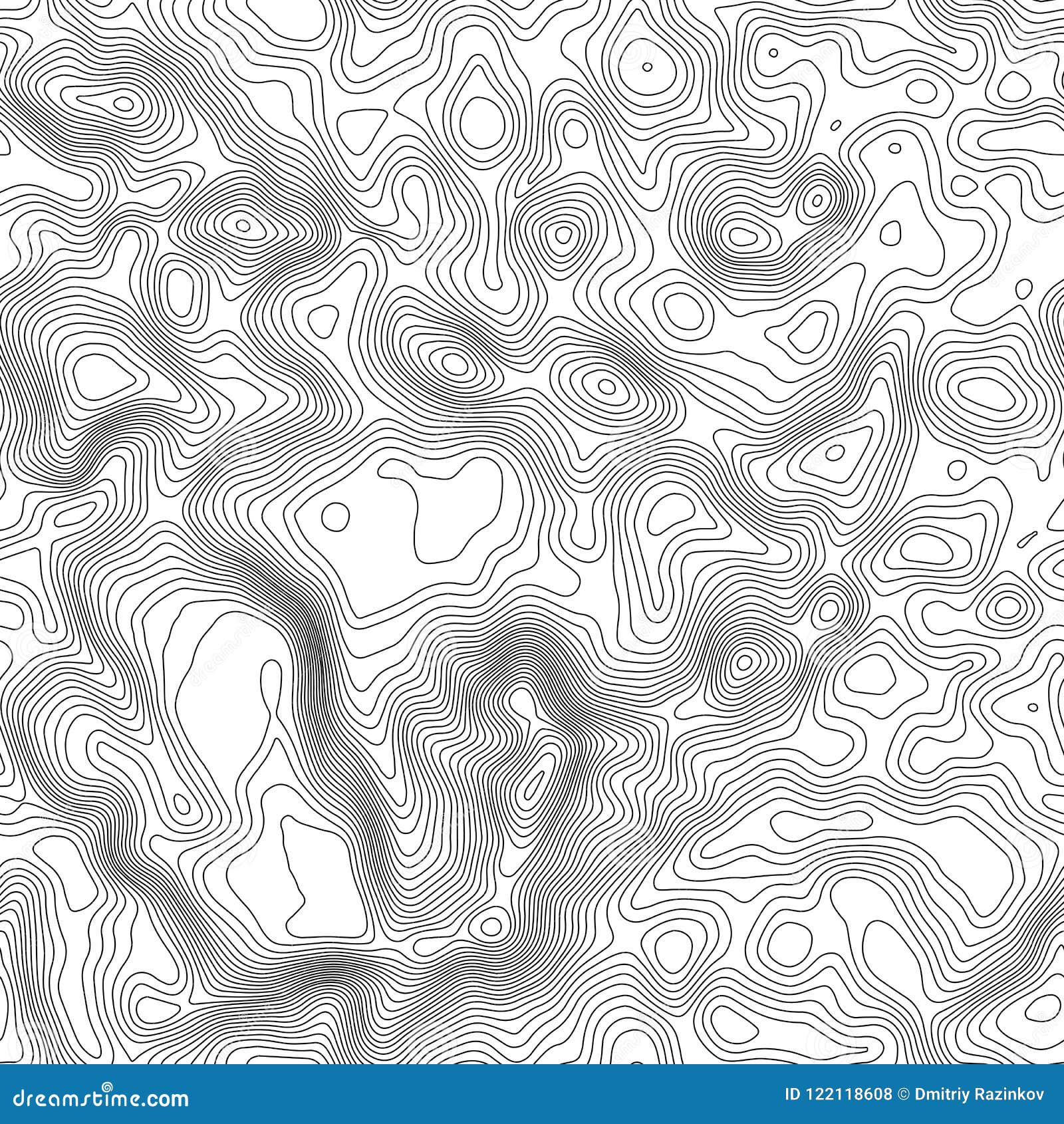 Seamless Pattern. Topographic Map Background with Space for Copy ...