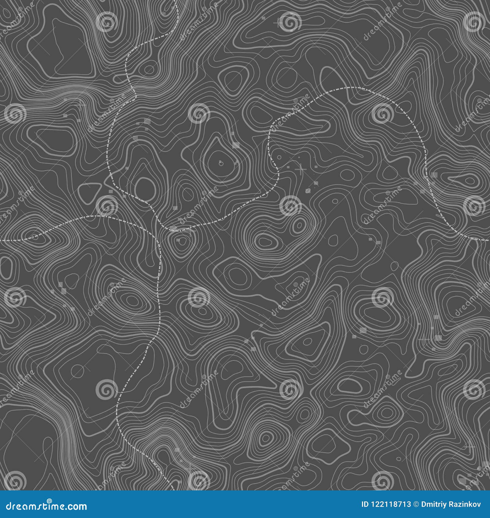 Seamless Pattern. Topographic Map Background with Space for Copy ...