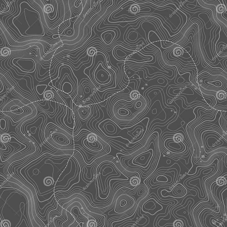 Seamless Pattern. Topographic Map Background with Space for Copy ...
