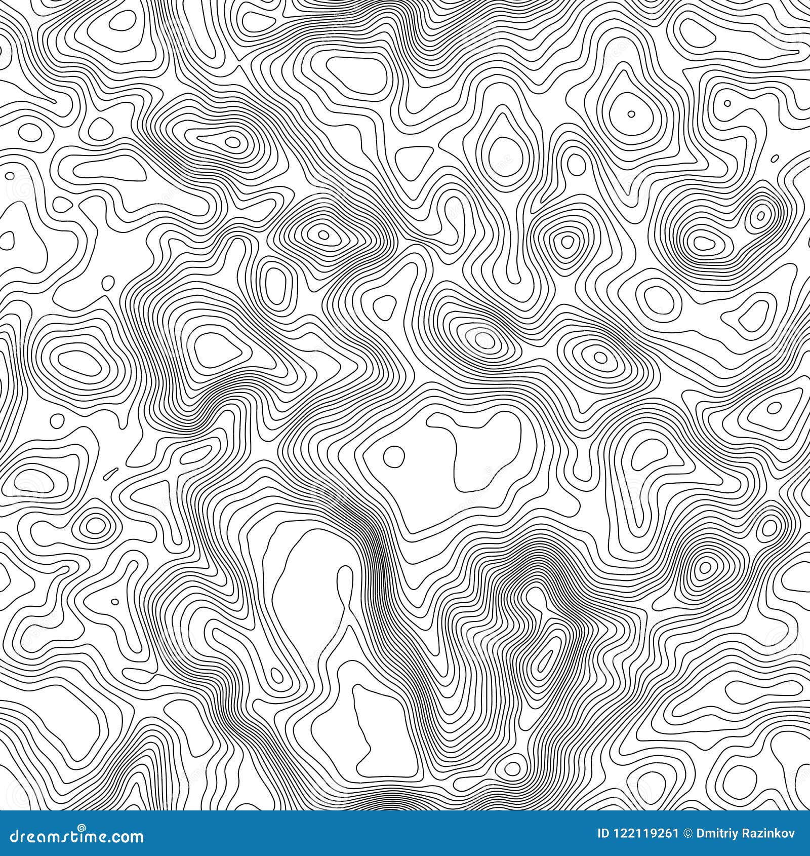 Seamless Pattern. Topographic Map Background with Space for Copy ...