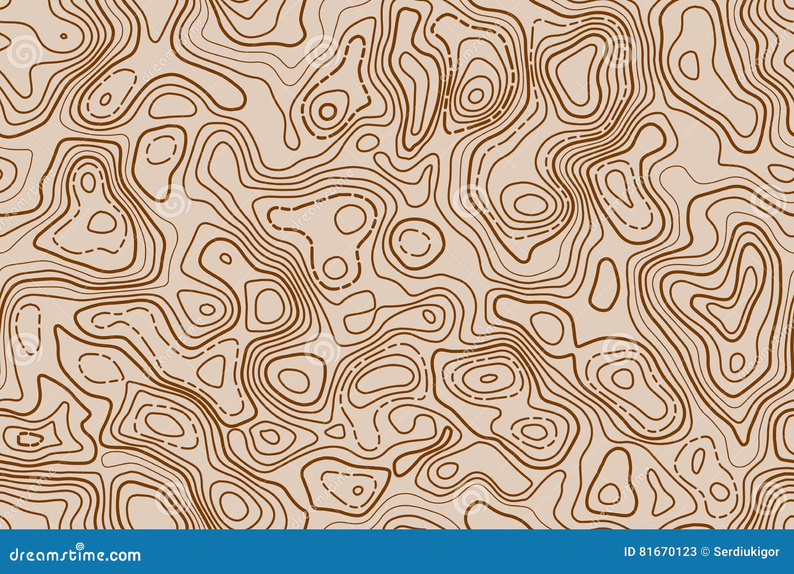 Seamless Pattern Topographic Map Background. Vector Illustration Stock ...