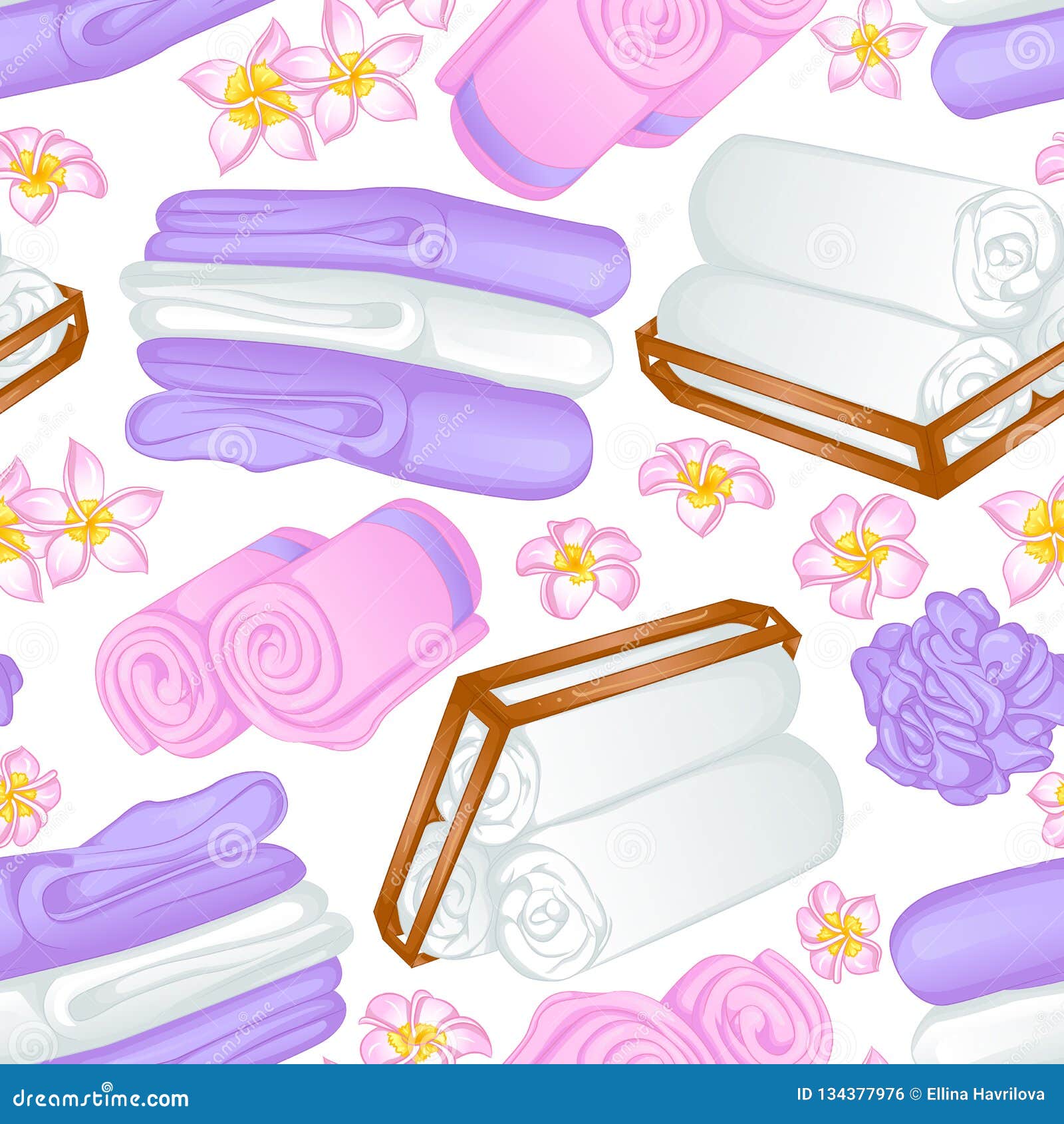 Seamless pattern towels stock vector. Illustration of isolated - 134377976