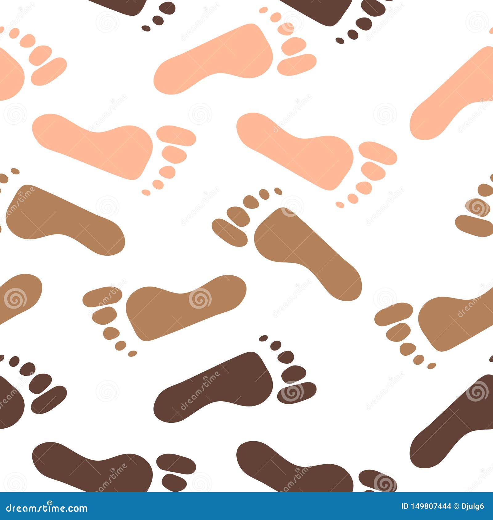 Seamless Pattern with Traces of People. Traces of People Nations of the ...