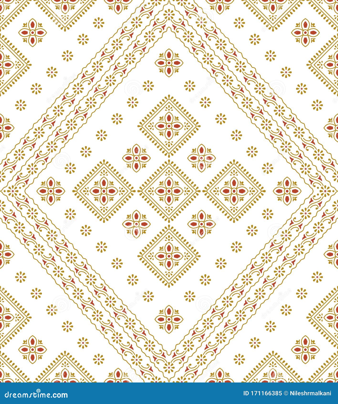 Seamless Pattern with Traditional Asian Design Elements Stock ...