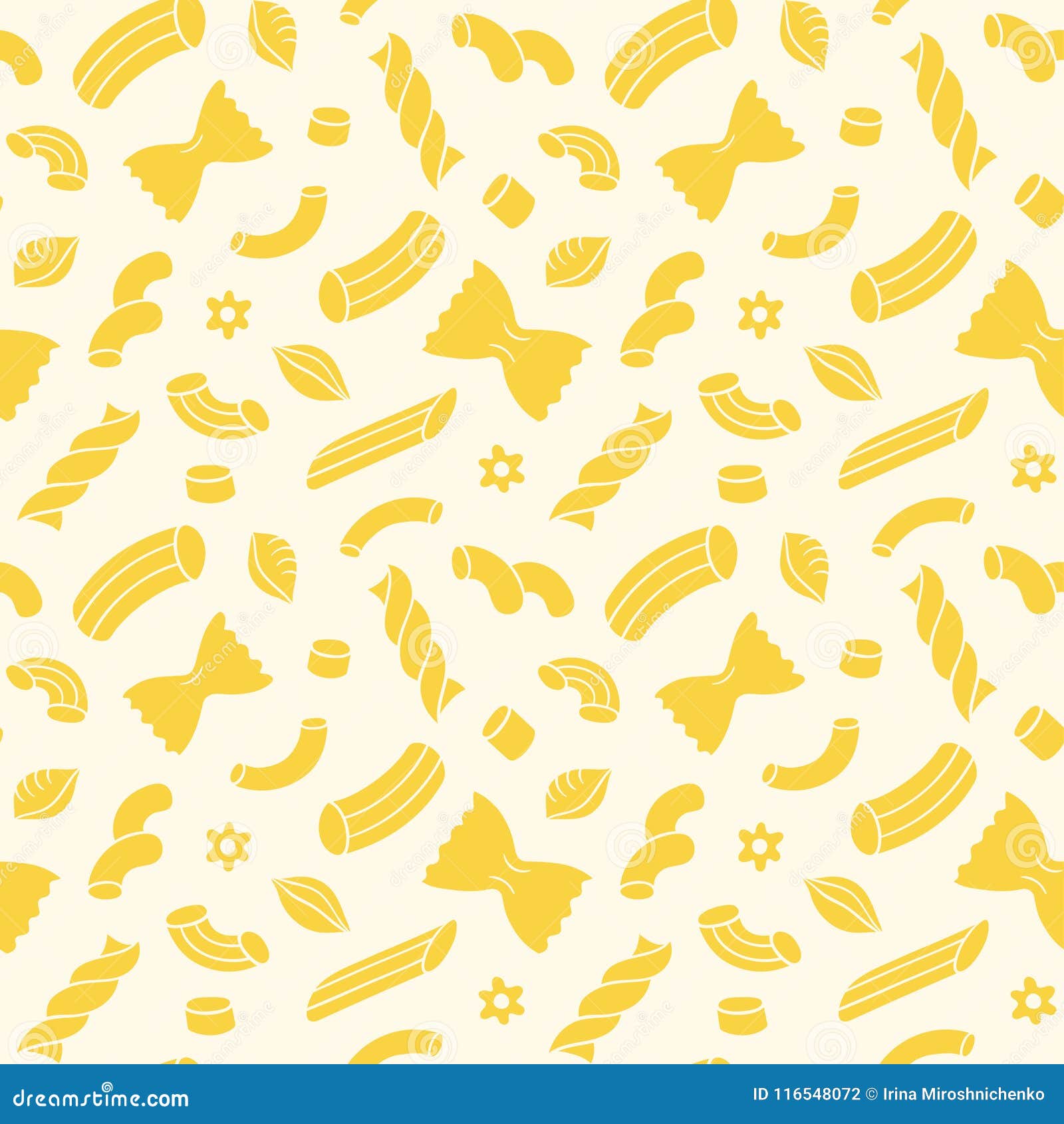 Seamless macaroni pattern stock vector. Illustration of cute - 116548072