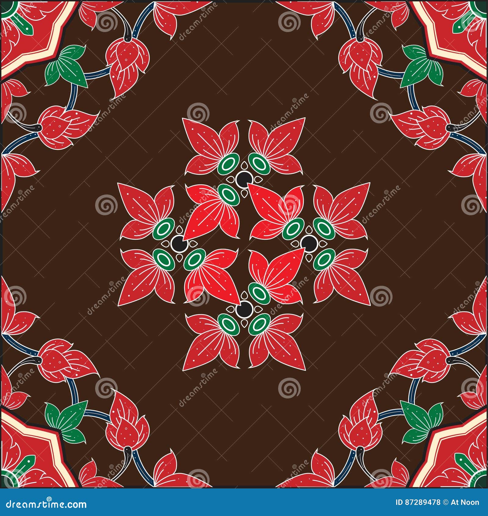 Seamless Pattern in Traditional Thai Stock Vector - Illustration of ...