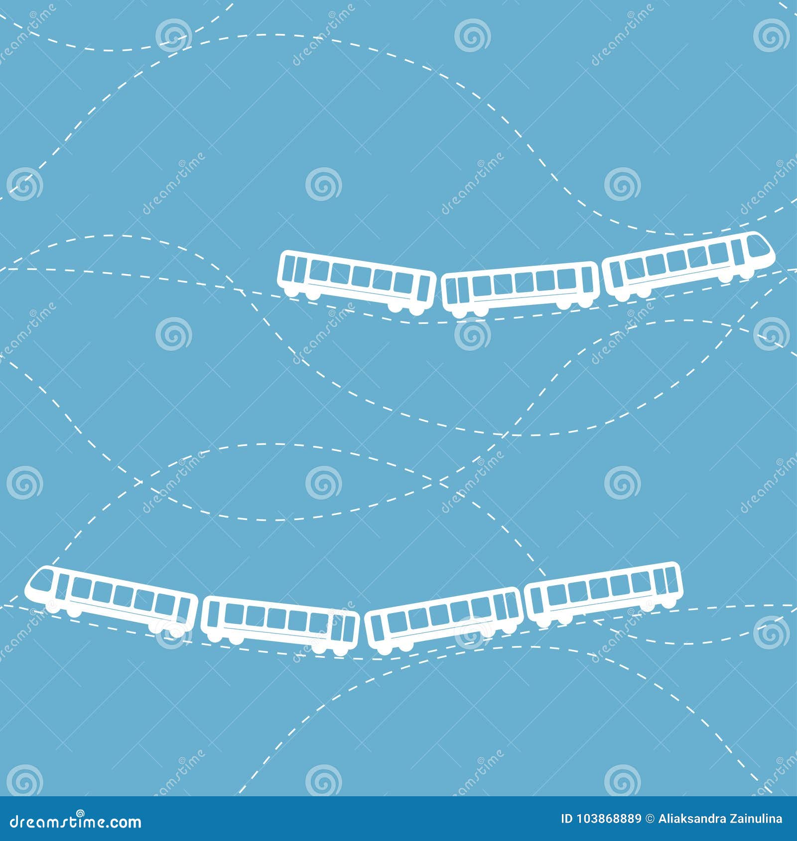 Seamless Pattern with Train Stock Vector - Illustration of auto, paper ...