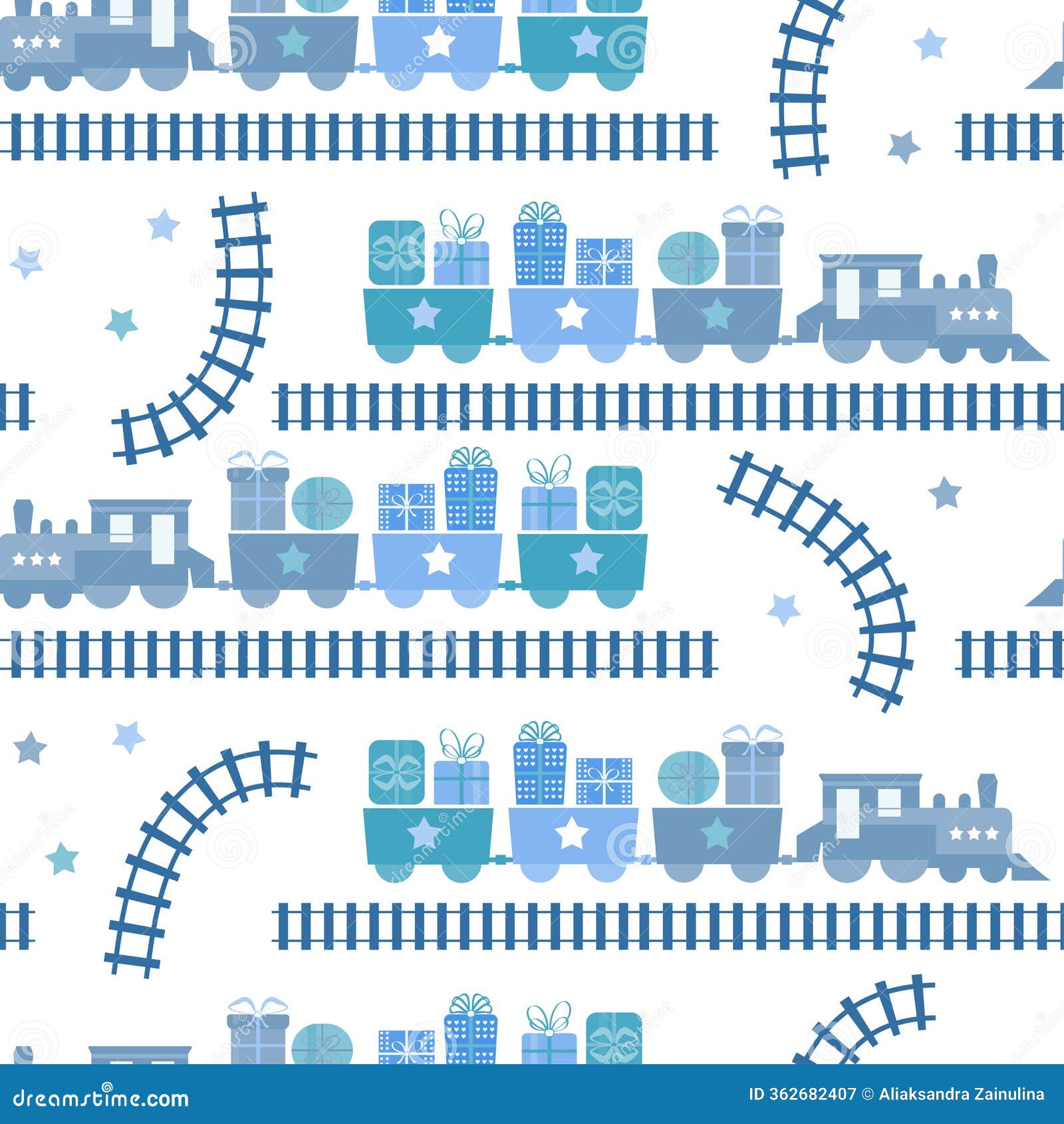Seamless Train Silhouettes. Flat Vector Illustration Isolated On White ...