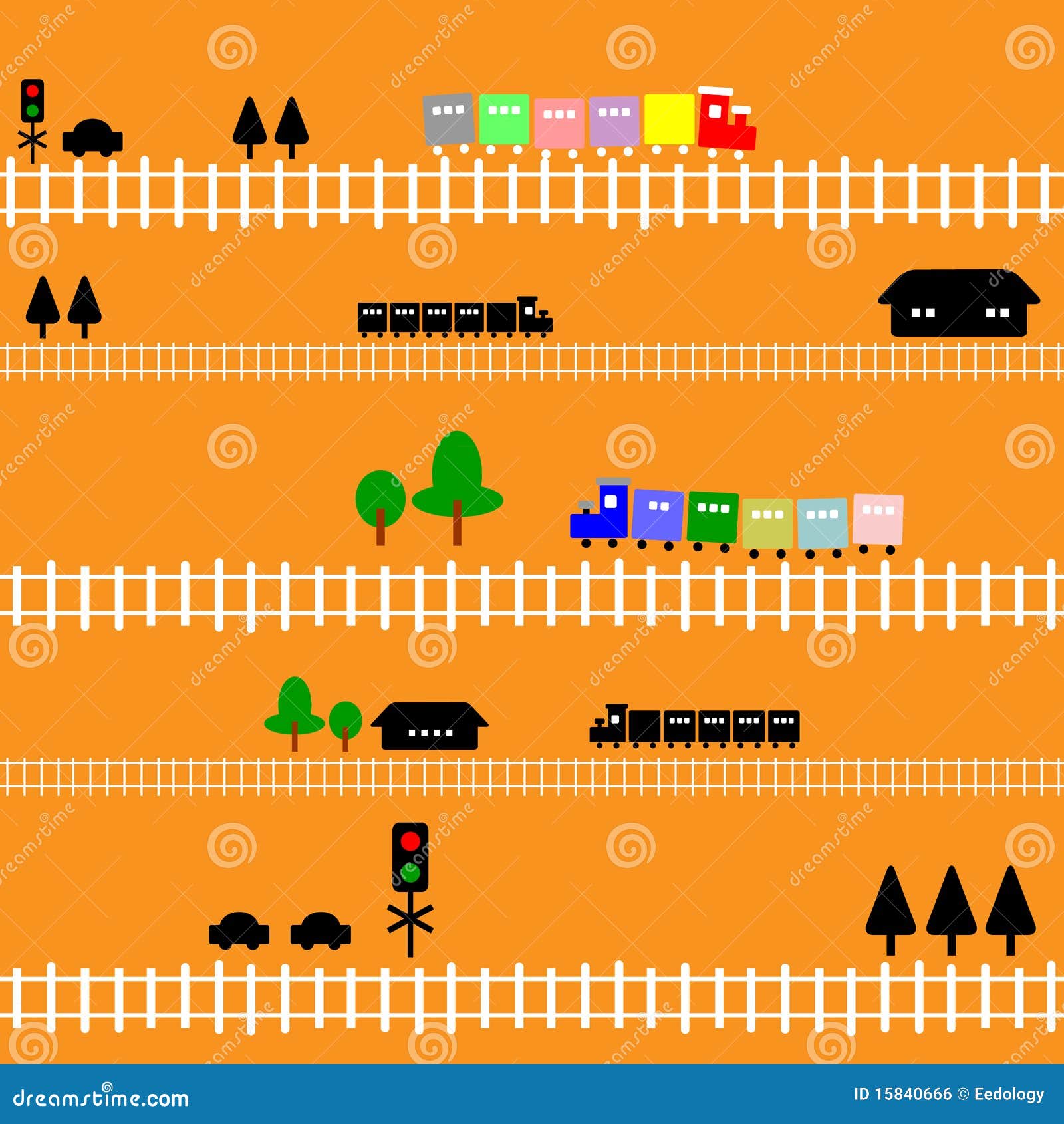 Seamless Pattern Train Railway For Kids Royalty-Free Illustration ...