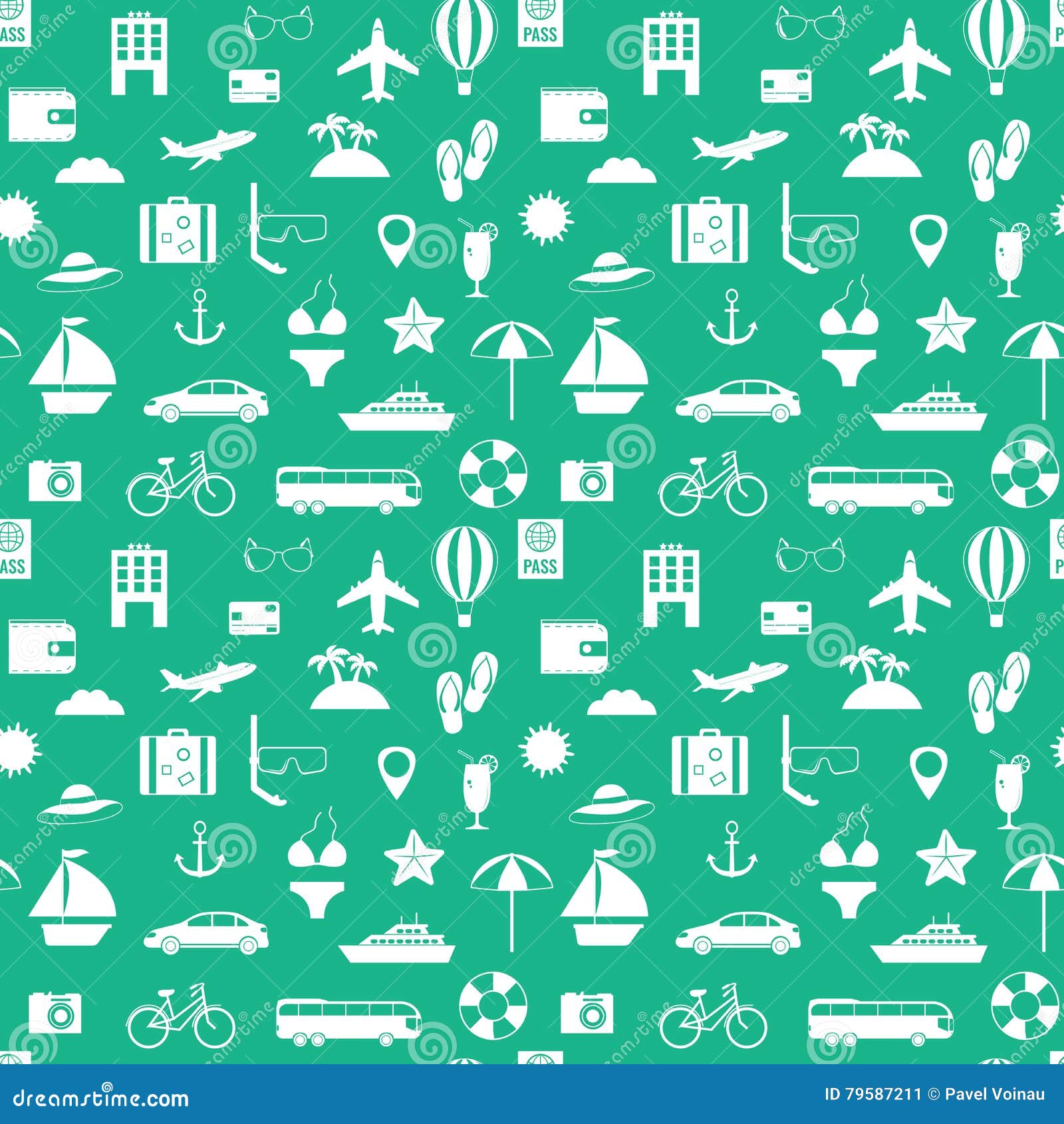 Seamless Pattern. Travel and Tourism Concept Stock Vector ...