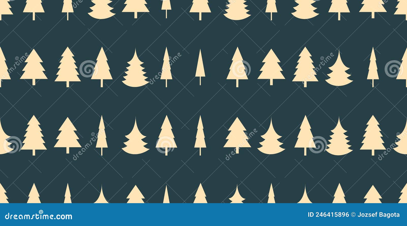 Seamless Pattern of Trees of Various Shapes - Dark Texture, Vector ...