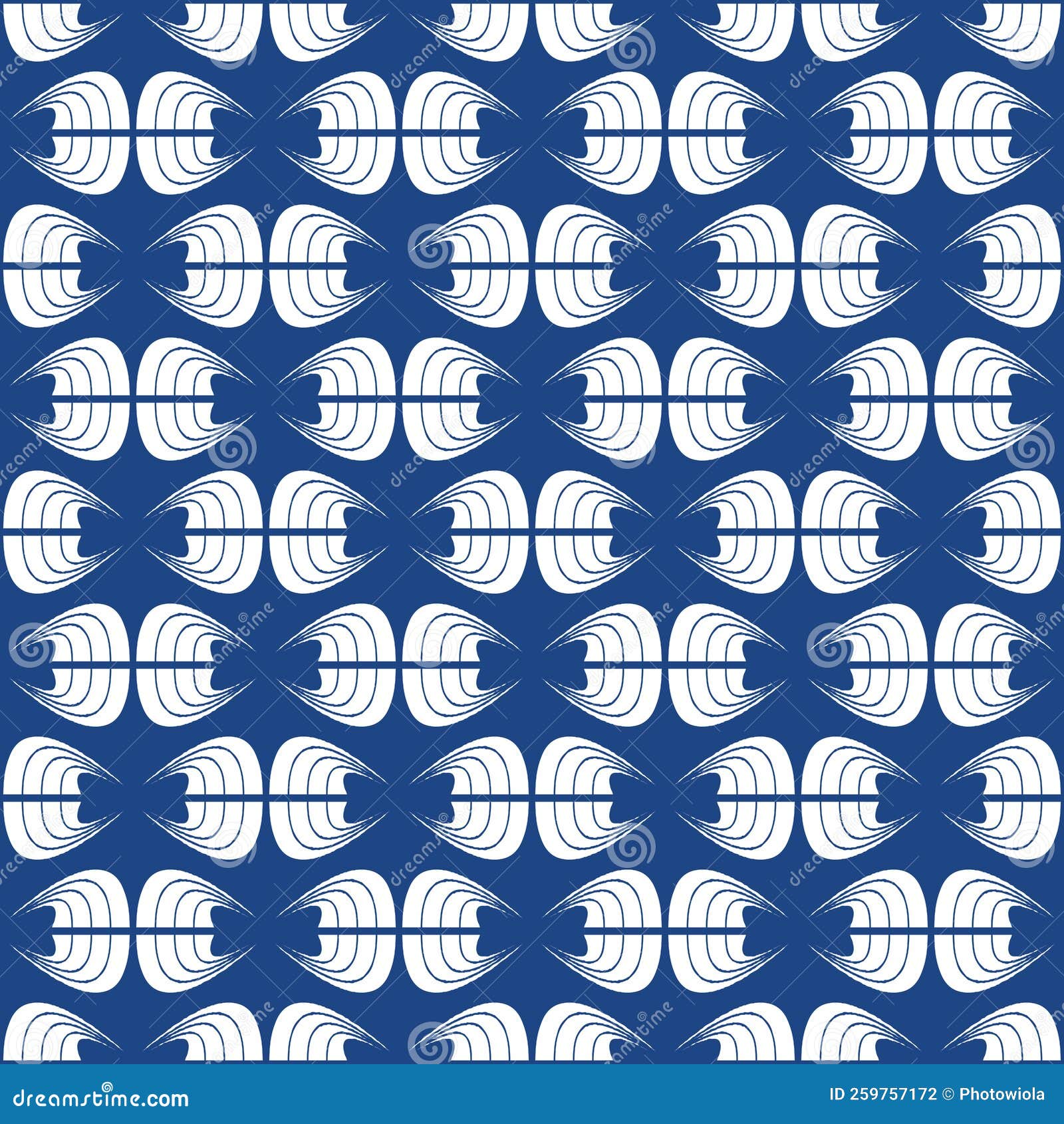 Seamless Pattern in Trendy Blue Color Stock Illustration - Illustration ...
