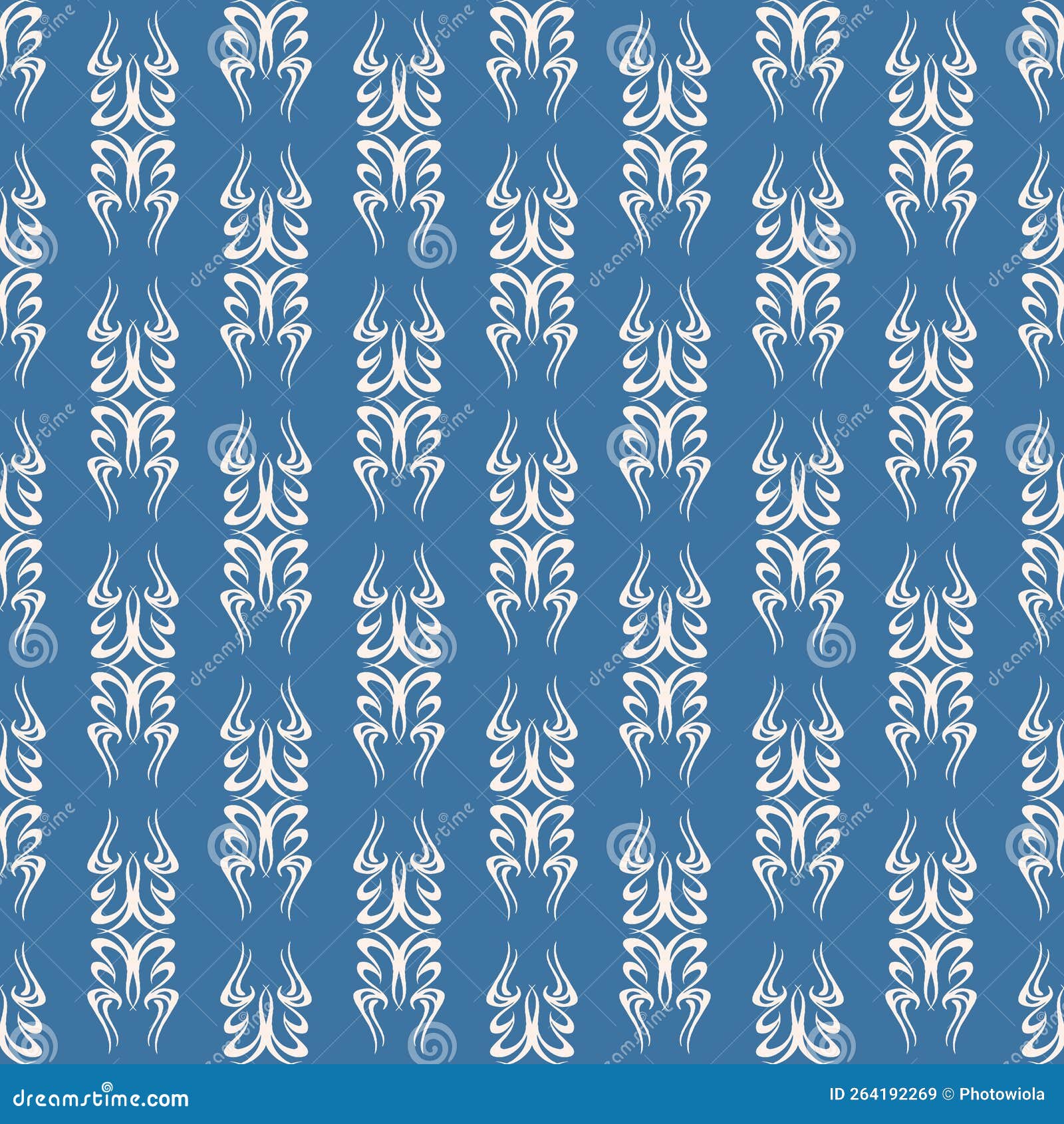 Seamless Pattern in Trendy Blue Color Stock Illustration - Illustration ...
