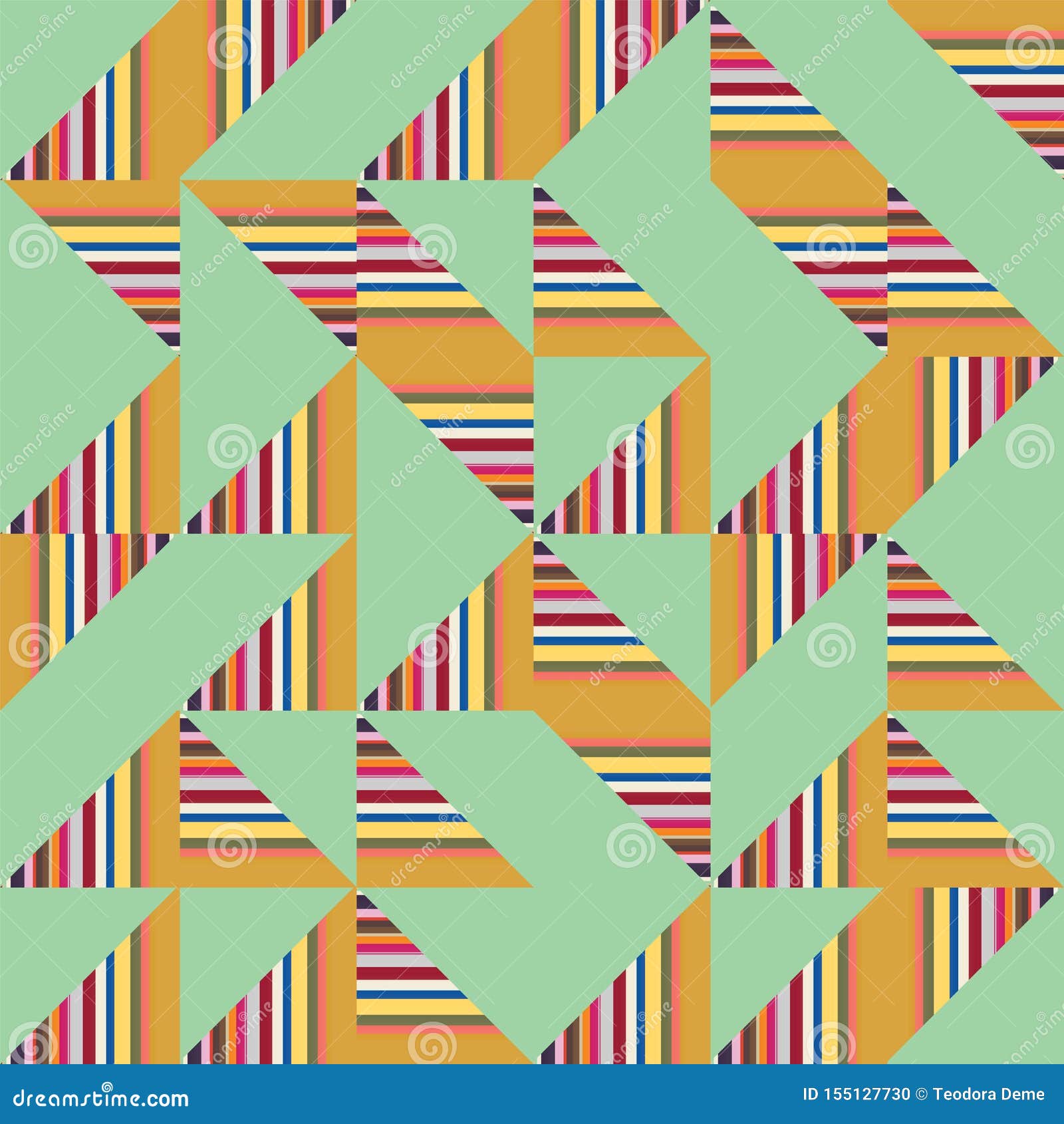 Vector Abstract Truchet Geometric Seamless Pattern Repeat Stock Vector ...