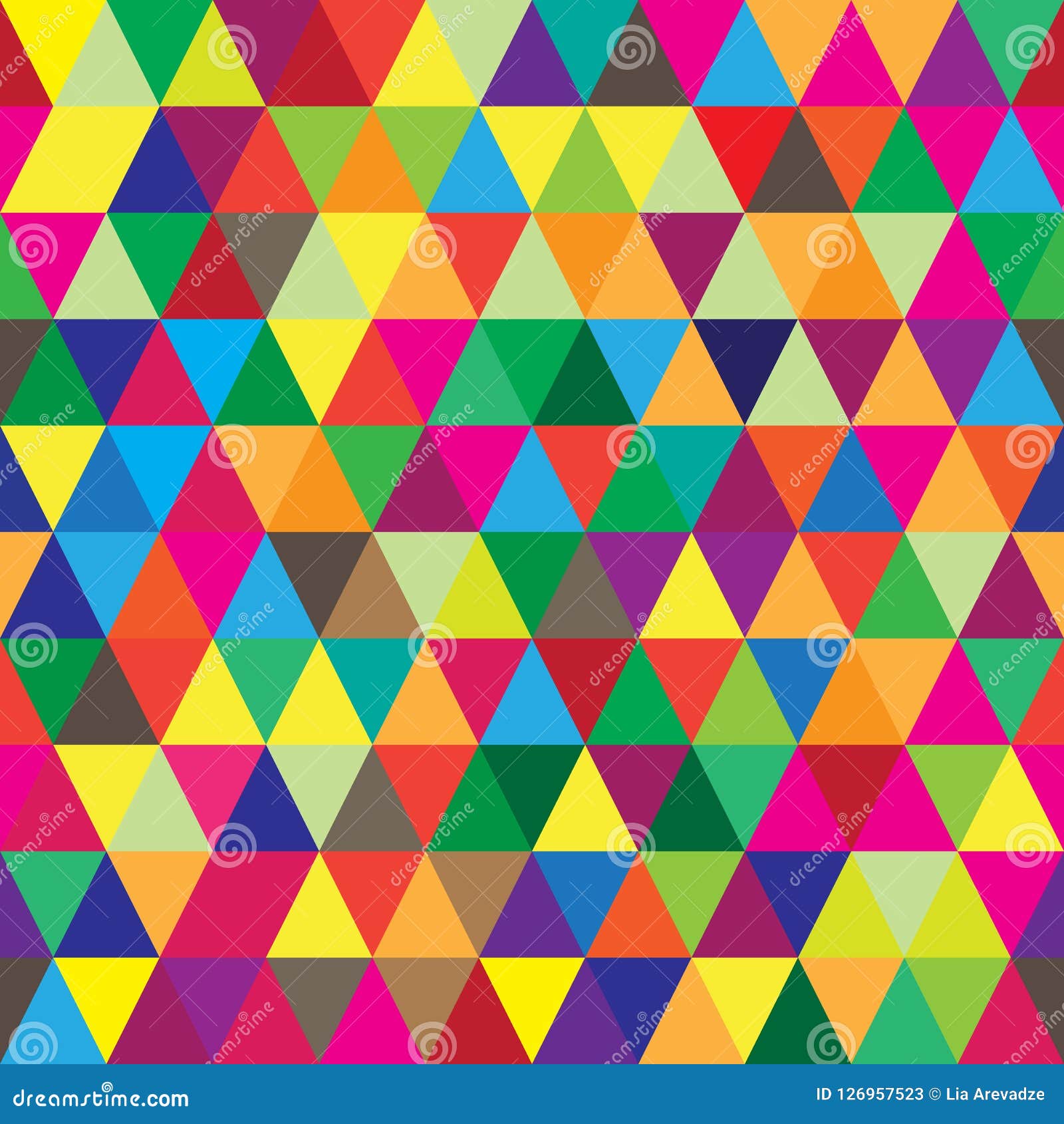 Seamless Pattern with Triangle Shapes of Different Colors Stock Vector ...