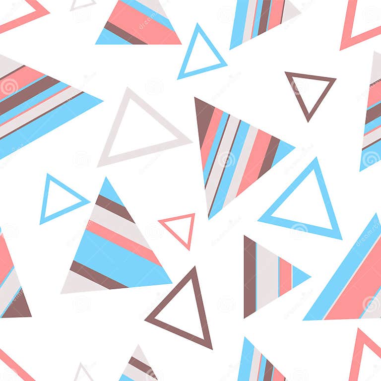 Seamless Pattern of Triangles. Geometric Triangles. Bright Seamless ...
