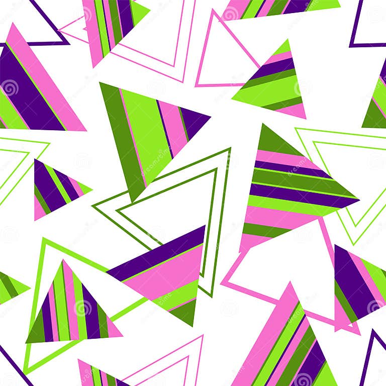 Seamless Pattern of Triangles. Geometric Triangles. Bright Seamless ...