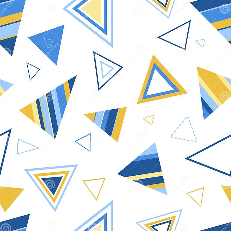 Seamless Pattern of Triangles. Geometric Triangles. Bright Seamless ...