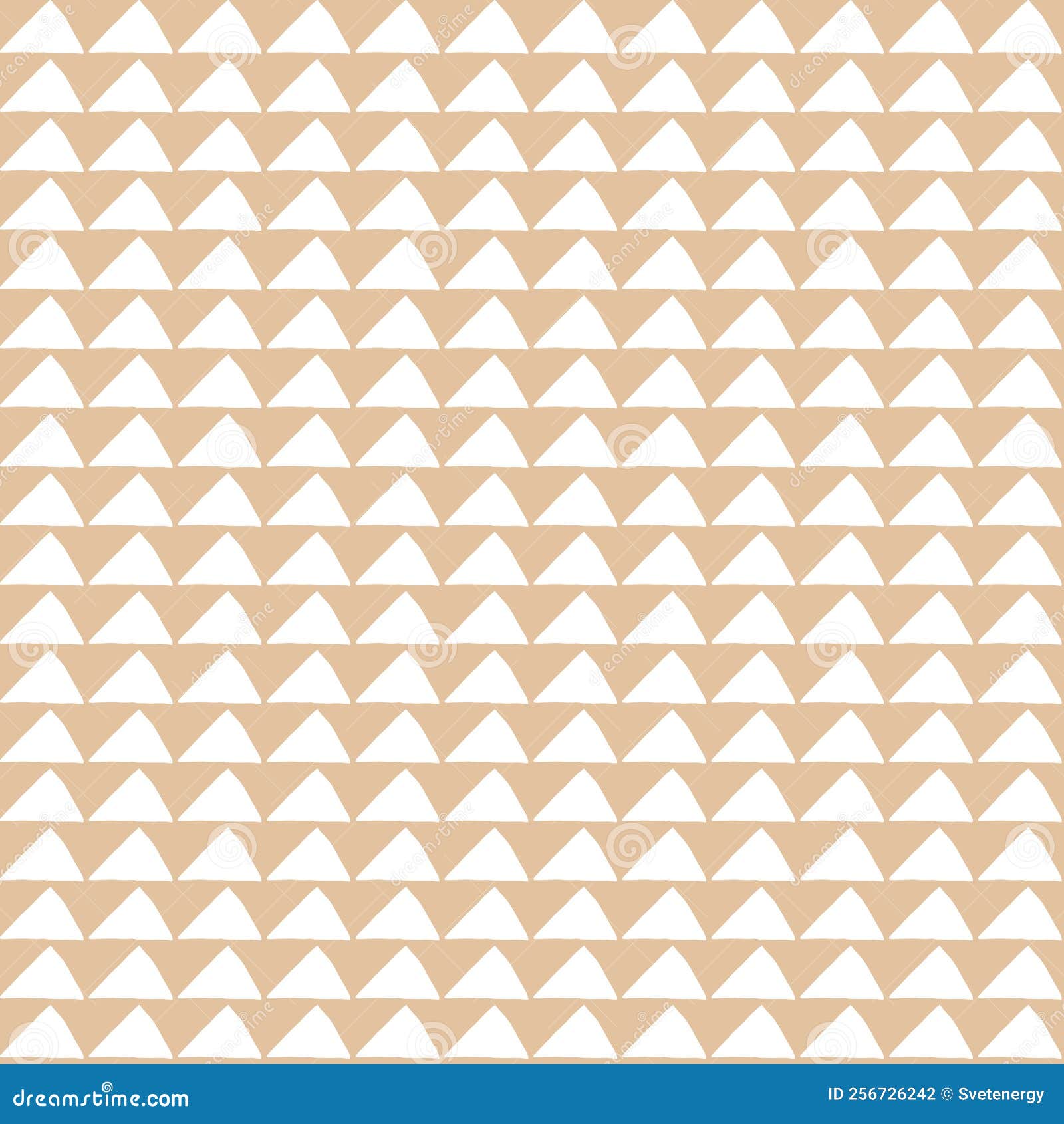 Seamless Pattern with Triangles Hand Drawn. Vintage Vector Background ...