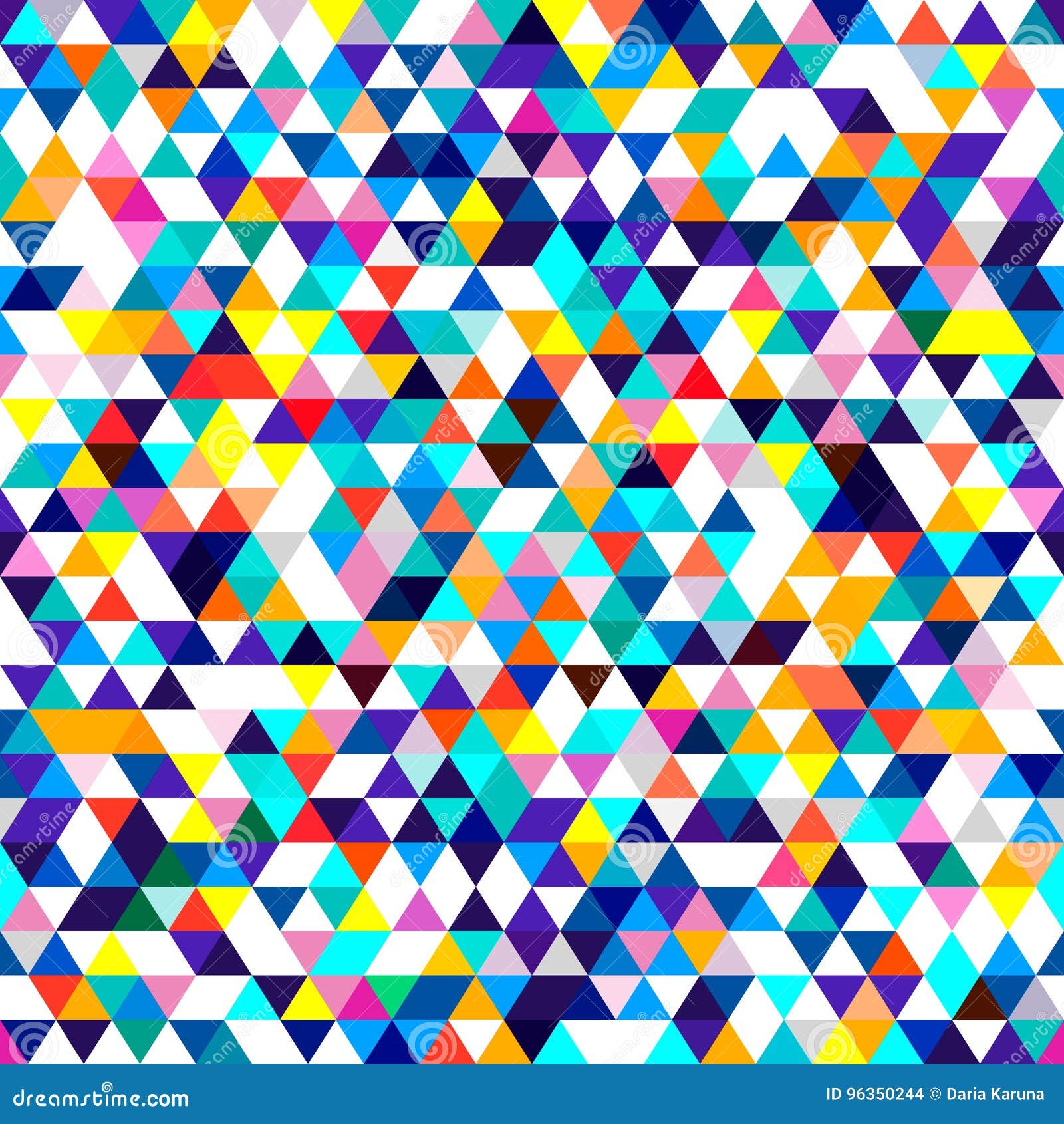 Seamless Pattern of Triangles. Isometric Geometric Texture Stock Vector ...