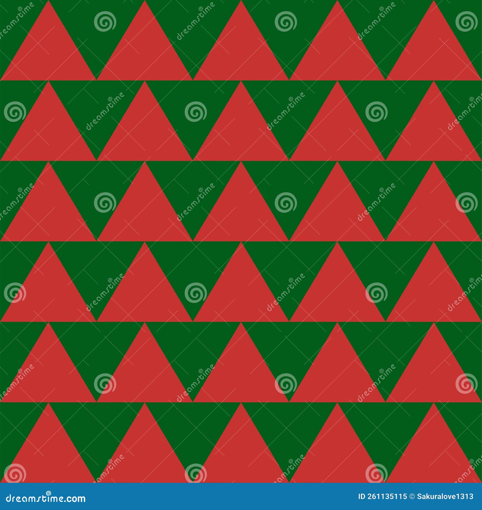 Seamless Pattern with Triangles. Red and Green Triangle Pattern Stock ...