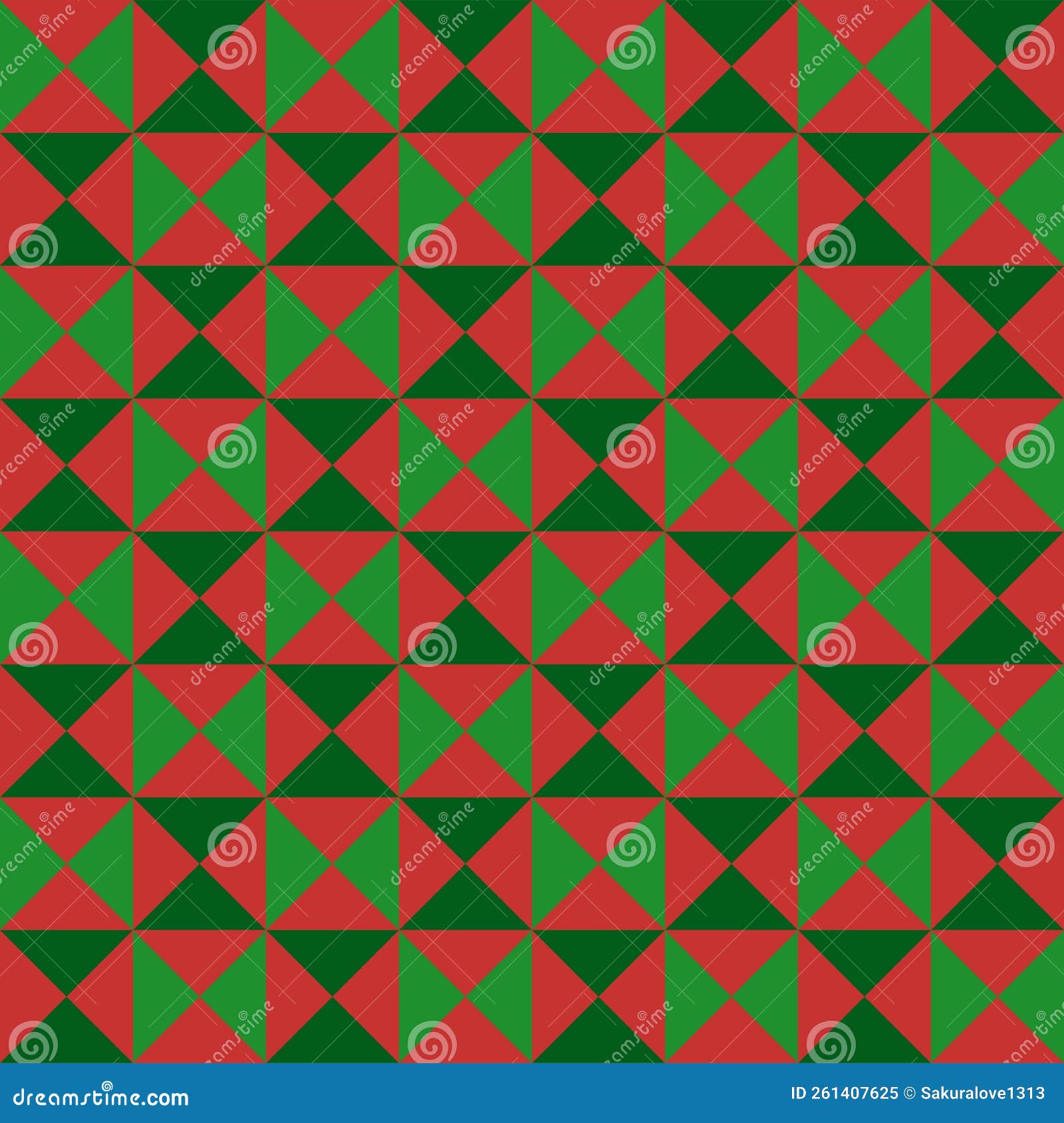 Seamless Pattern with Triangles. Red and Green Triangle Pattern Stock ...