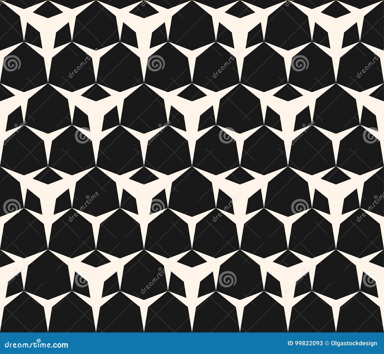 Seamless Pattern, Triangular Shapes, Hexagonal Geometrical Lattice ...