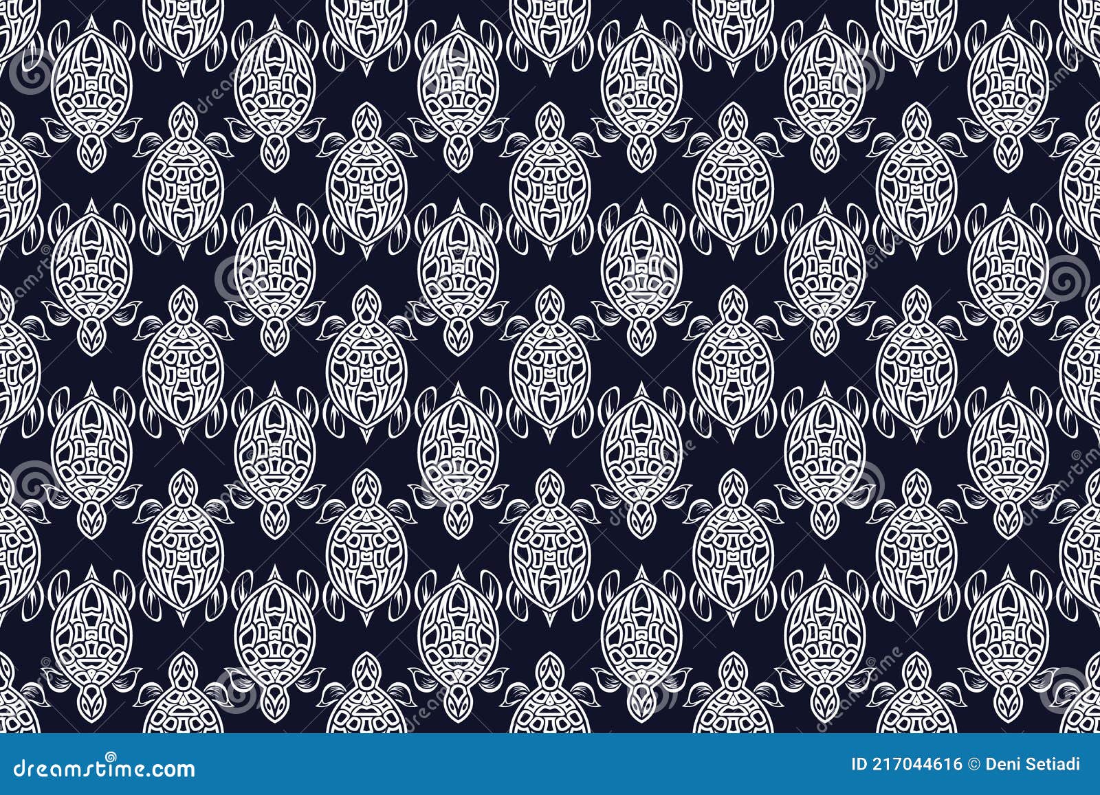 Seamless Pattern Turtle Batik Vector Stock Vector - Illustration of ...