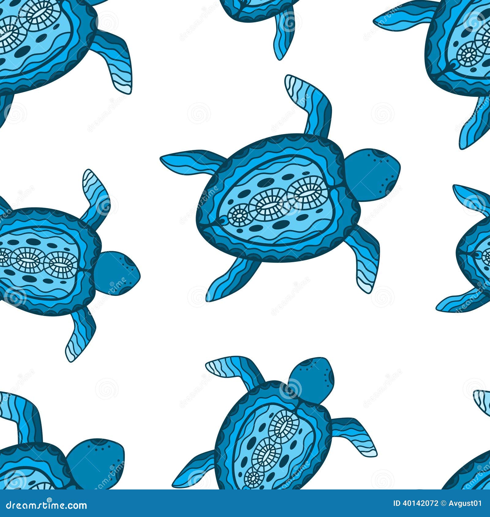Seamless Pattern with Turtles Stock Vector - Illustration of seamless ...