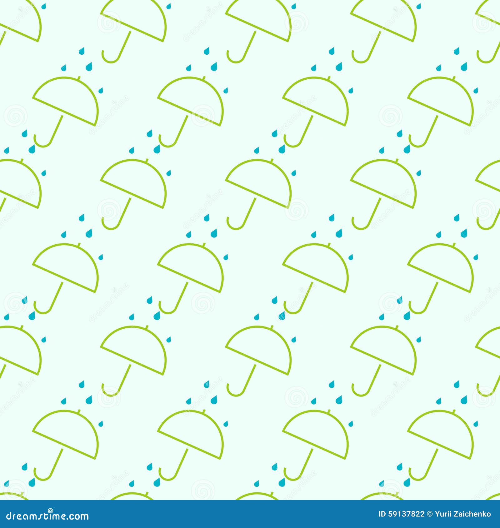 Seamless Pattern with Umbrellas. Stock Illustration - Illustration of ...