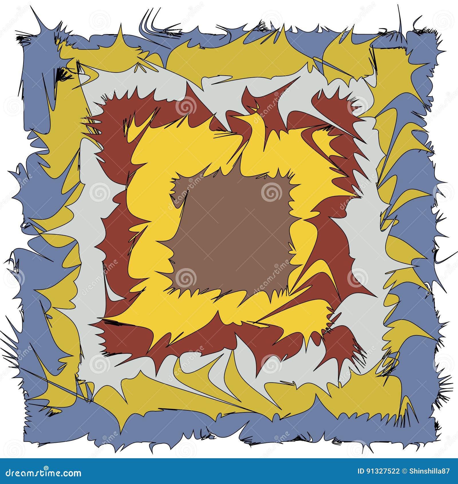 Seamless Pattern Uneven Hem Frame Stock Illustration - Illustration of ...