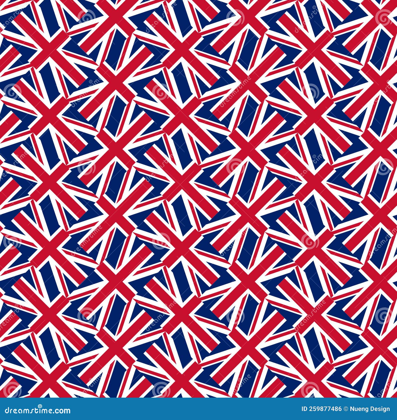Seamless Pattern of Union Jack Flag Stock Vector - Illustration of ...