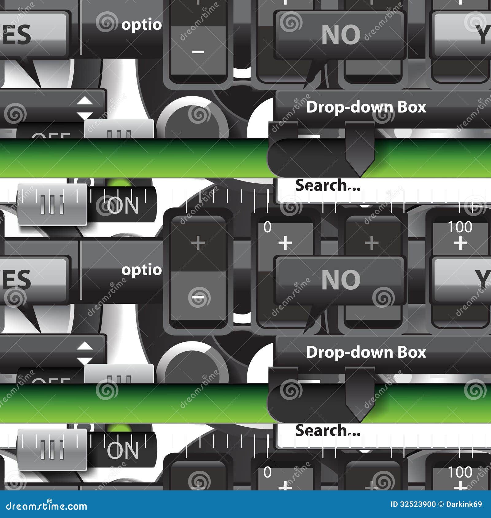 Seamless Pattern of the User Interface Stock Vector - Illustration of ...