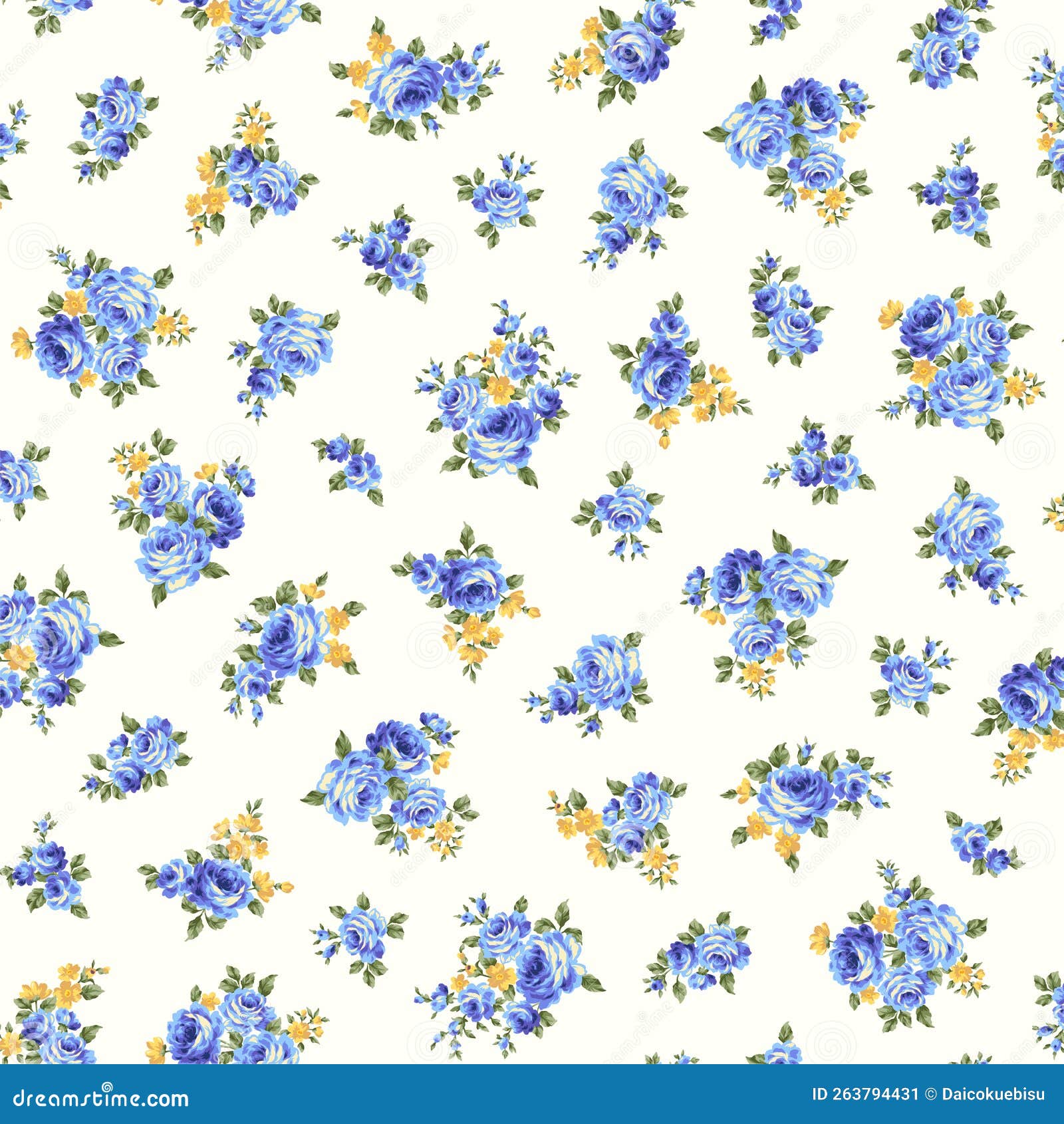 Seamless Pattern with a Beautiful Bouquet of Roses, Stock Vector ...