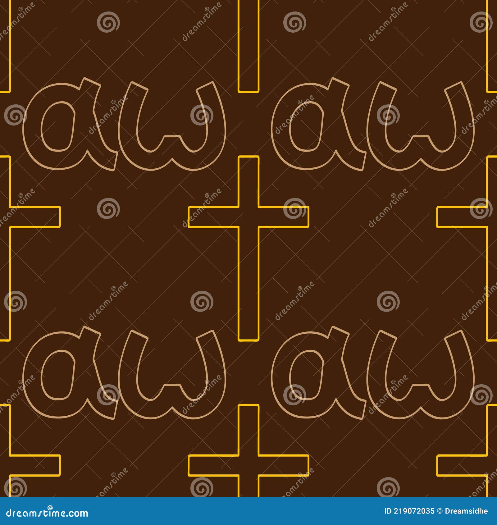 Seamless Pattern with Variants of Christian Symbols Stock Vector ...