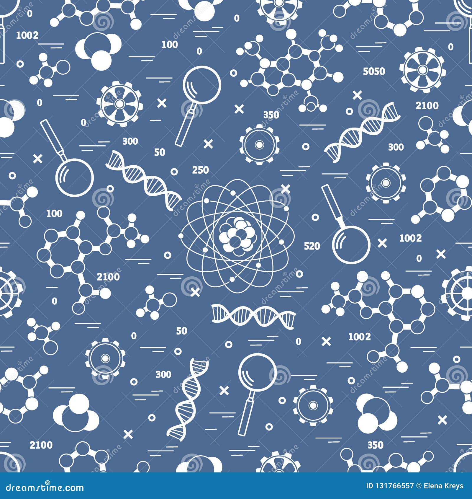 Variety Of Scientific Symbols, Formulas And Equations On White ...